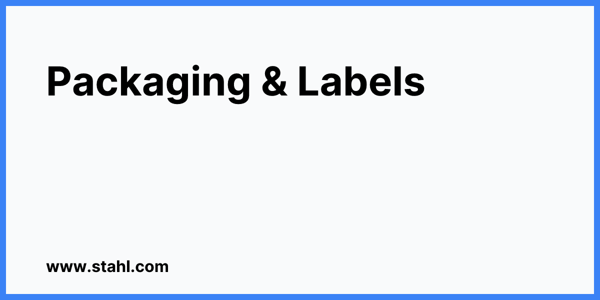 Packaging & Labels | Stahl